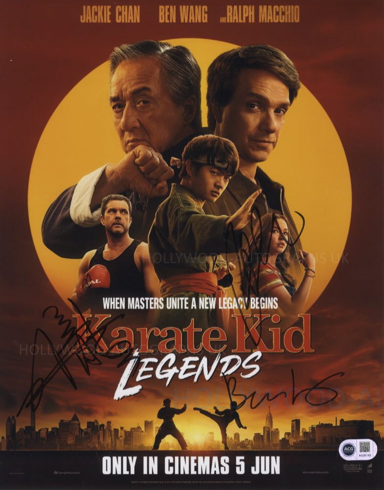 JACKIE CHAN, BEN WANG and RALPH MACCHIO - Karate Kid: Legends 11" x 14 ...