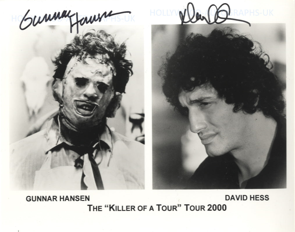 GUNNAR HANSEN and DAVID HESS - Horror Legends – Hollywood Autographs